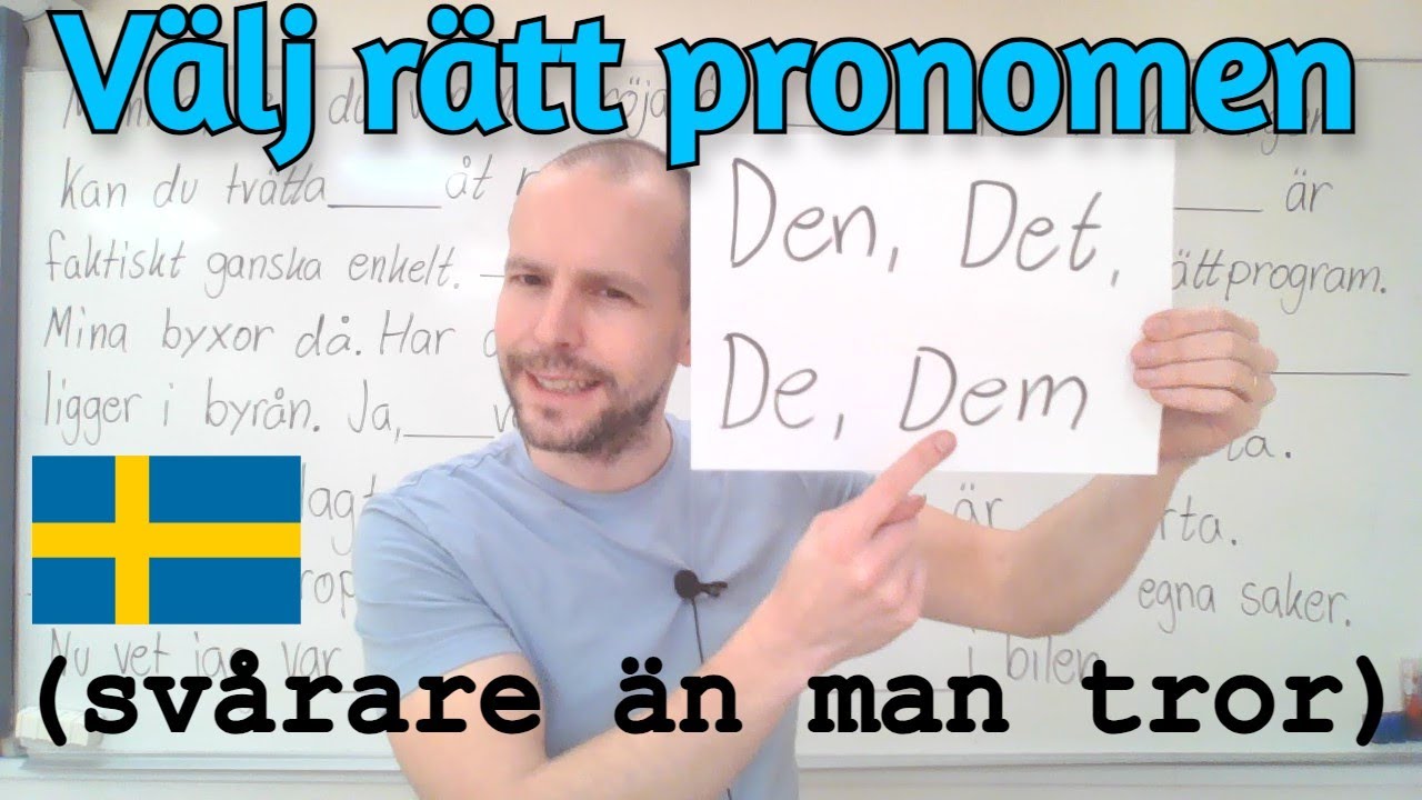 Den, det, de, dem (välj rätt pronomen) SFI - YouTube