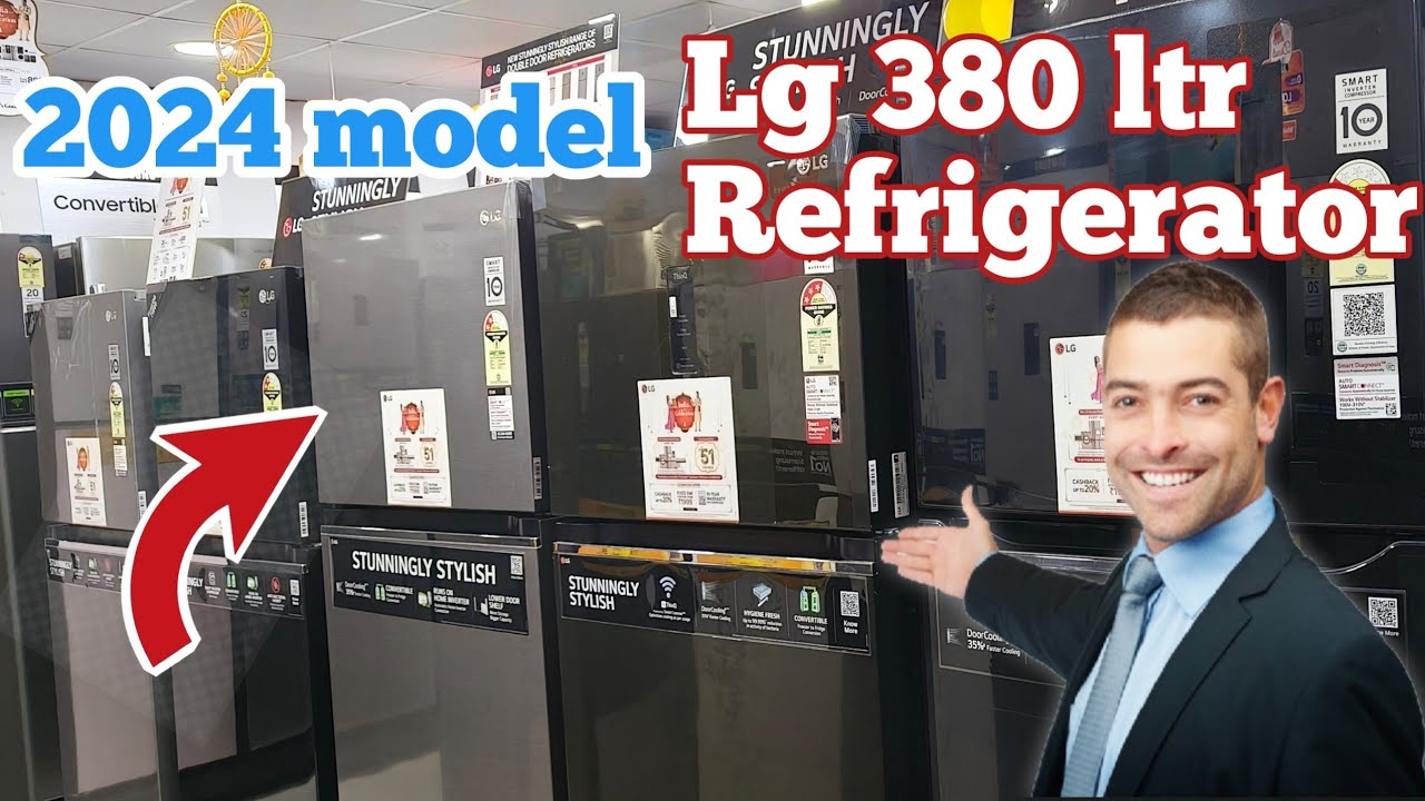 Lg 380 ltr smart Inverter double door Refrigerator - YouTube