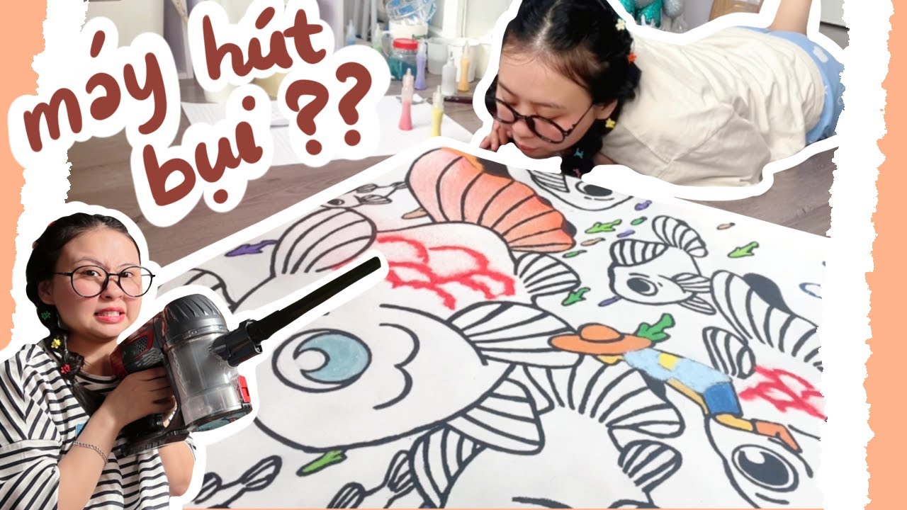 THỬ THÁCH VẼ BỨC TRANH CÁT SIÊU TO VÀ CÁI KẾT DỌN SẤP MẶT HUHU | Beisme ...