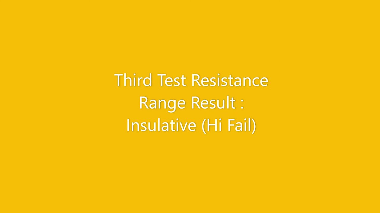 Electrical Resistance Test Demo - YouTube