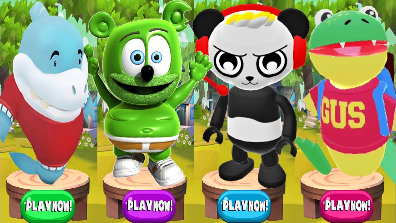 Tag with Ryan vs Gummy Bear Run - BIGGILL vs GUS vs COMBO PANDA - All ...