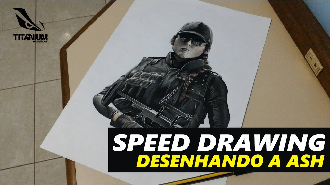 SPEED DRAWING - Desenhando ASH - Rainbow Six - YouTube