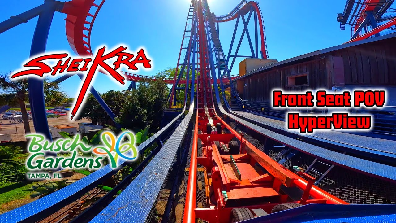 SheiKra - Intense Dive Coaster | Front Row POV | HyperView | Busch ...