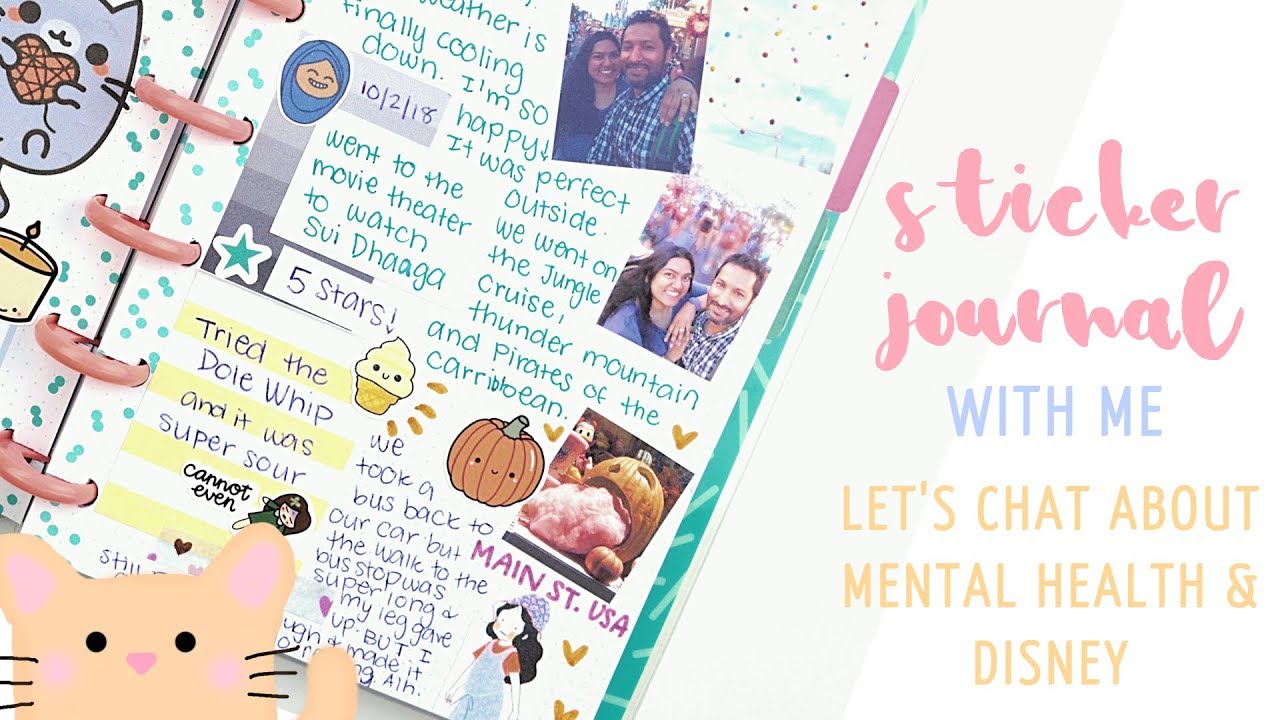 Sticker Journal With Me - Ep 3 - Mental Health and Disney - YouTube