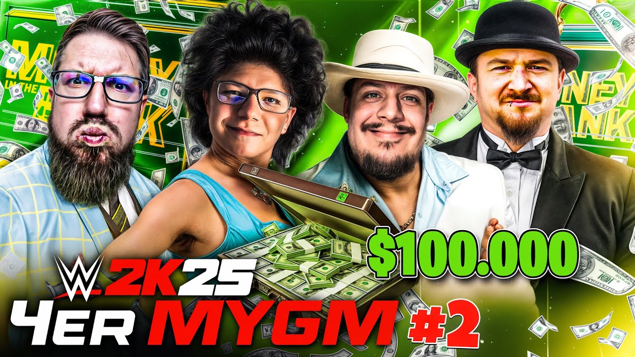 ES REGNET MACHTKARTEN & GELD BEIM MONEY IN THE BANK!!😂 | WWE 2K25 4ER ...