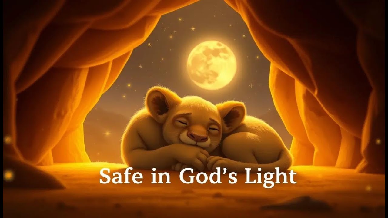🦁 Baby Lion Cub Sleeping in God’s Light Peaceful Christian Lullabies ...