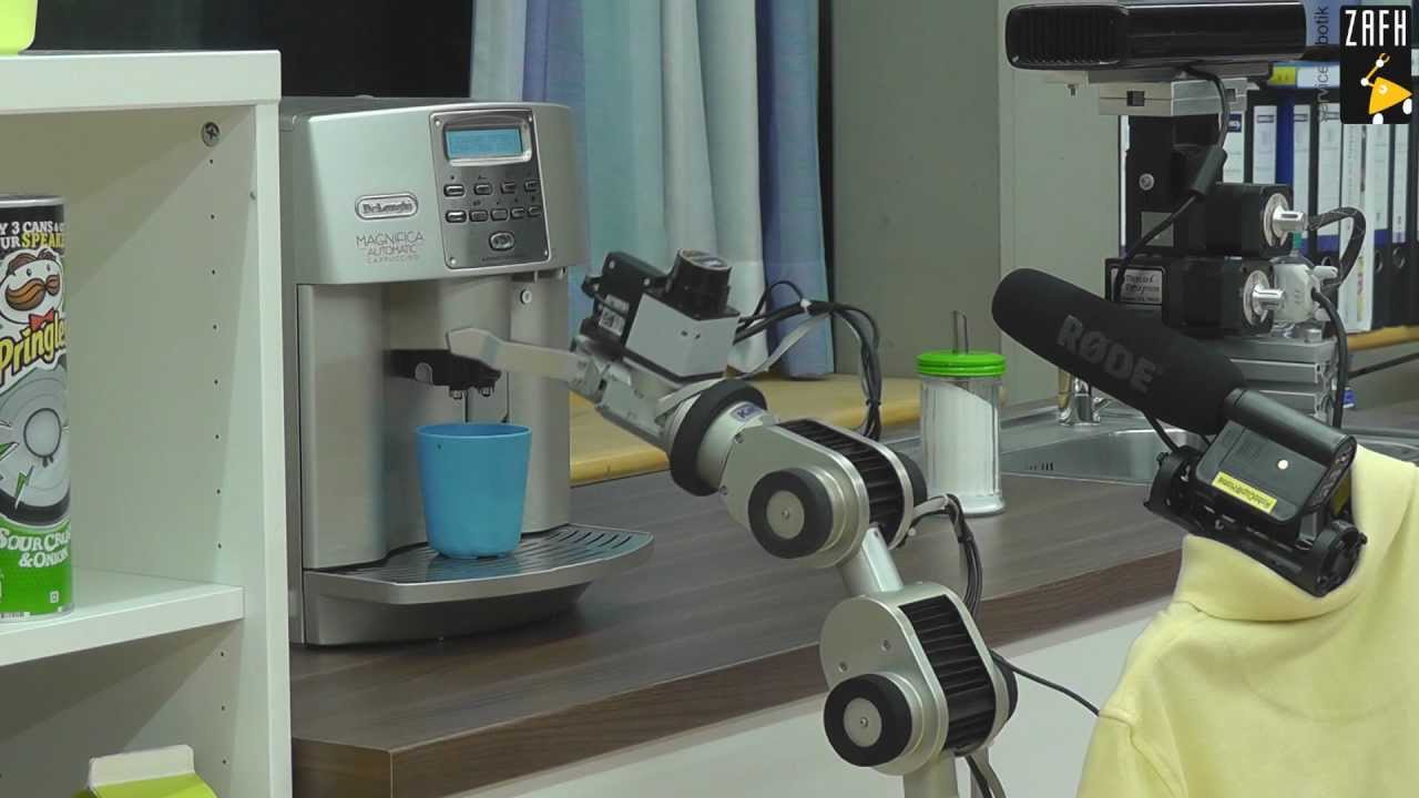 Mobile Manipulation - Robot "Kate" Prepares and Delivers Coffee - YouTube
