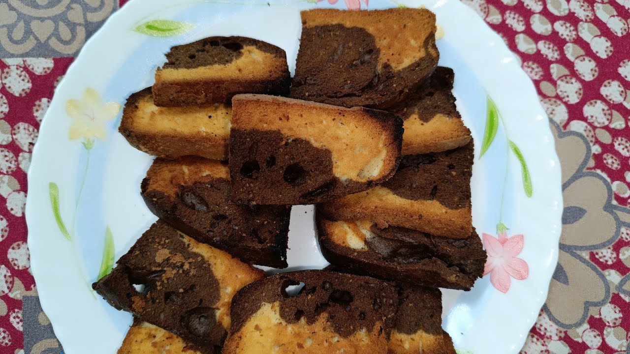 Cake Rusk Recipe || Double Flavor Cake Rusk || Tea Time Toast Recipe ...