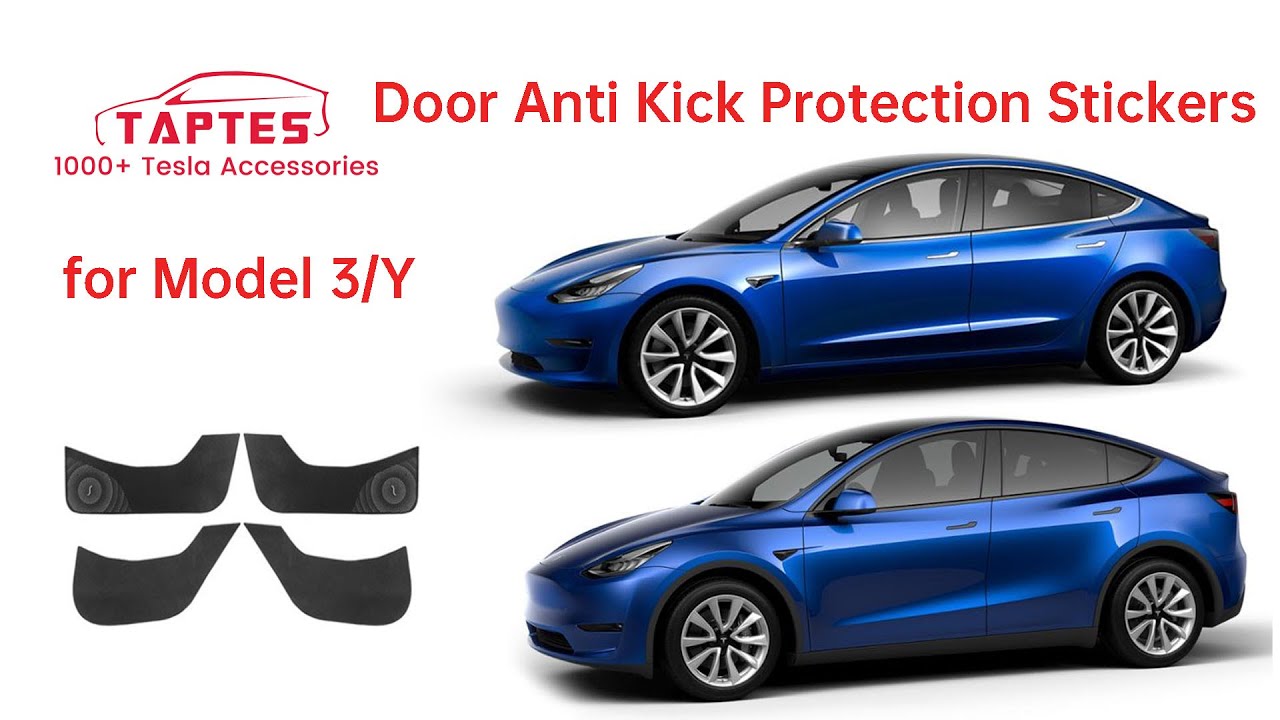 TAPTES® Door Anti Kick Pad Protection Stickers for Tesla Model 3/Y ...