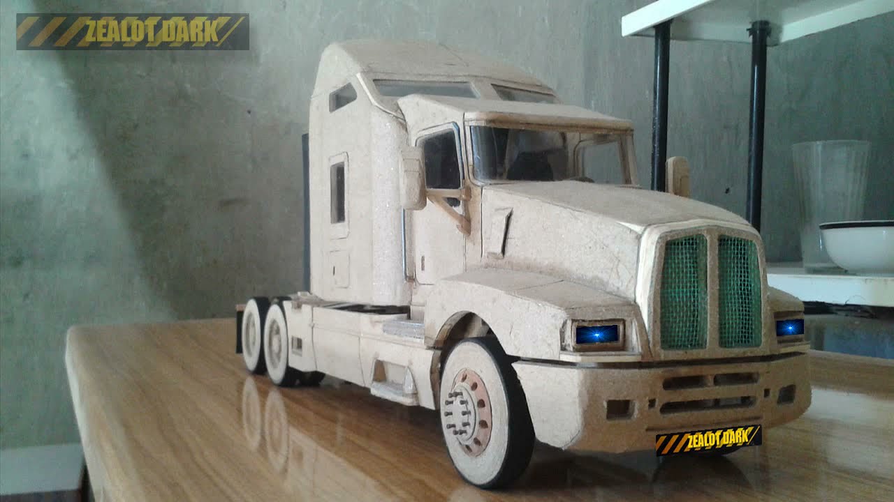 KENWORTH T600 AEROCAB || DIY CARDBOARD || TRAILER DE CARTÓN ...