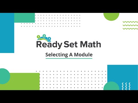 Ready Set Math - Selecting a Module - YouTube