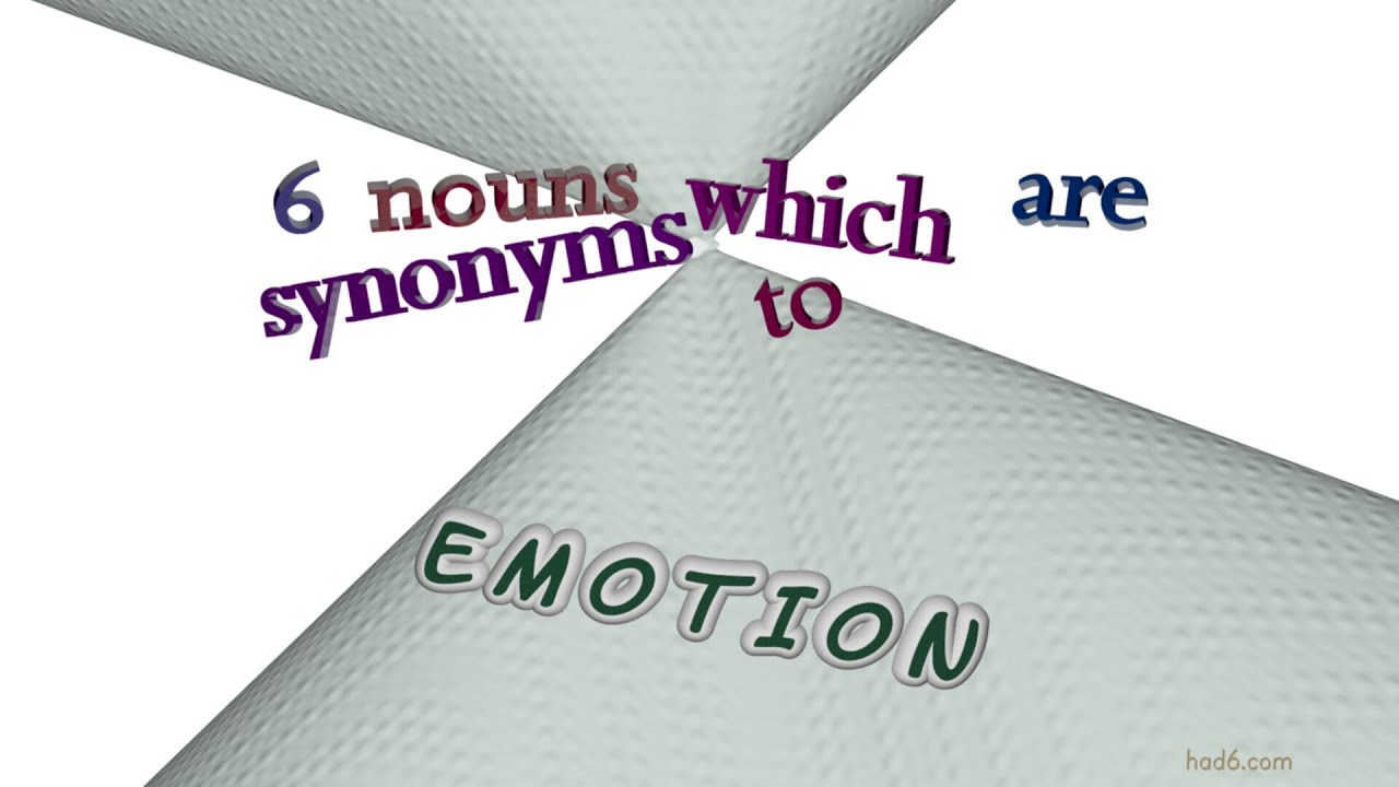 emotion - 8 nouns synonym of emotion (sentence examples) - YouTube