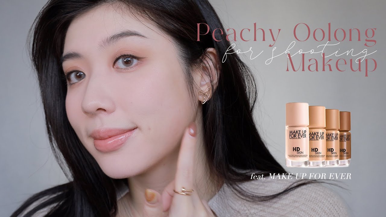 4K畫質也不怕～無瑕底妝超上鏡清澈白桃烏龍妝容｜Cindy H feat. MAKE UP FOR EVER - YouTube