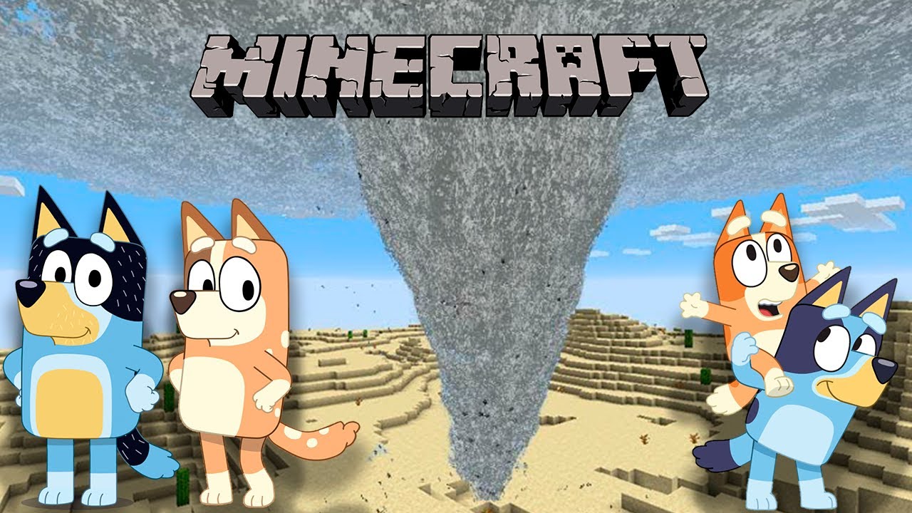 Bluey Vs Tornado in Minecraft - YouTube