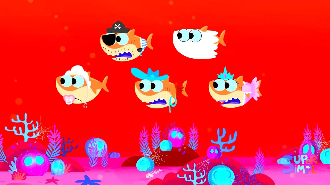 Baby Shark Halloween Little Fishies Shark Swim Away Super Simple ...
