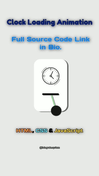 Clock Loading Animation using HTML and CSS | Loader | CSS Animation #shorts - YouTube
