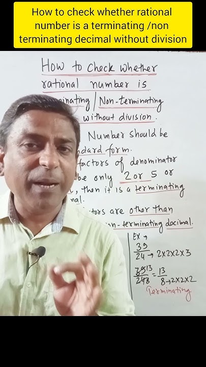 how to check whether a rational number is terminating /non terminating ...