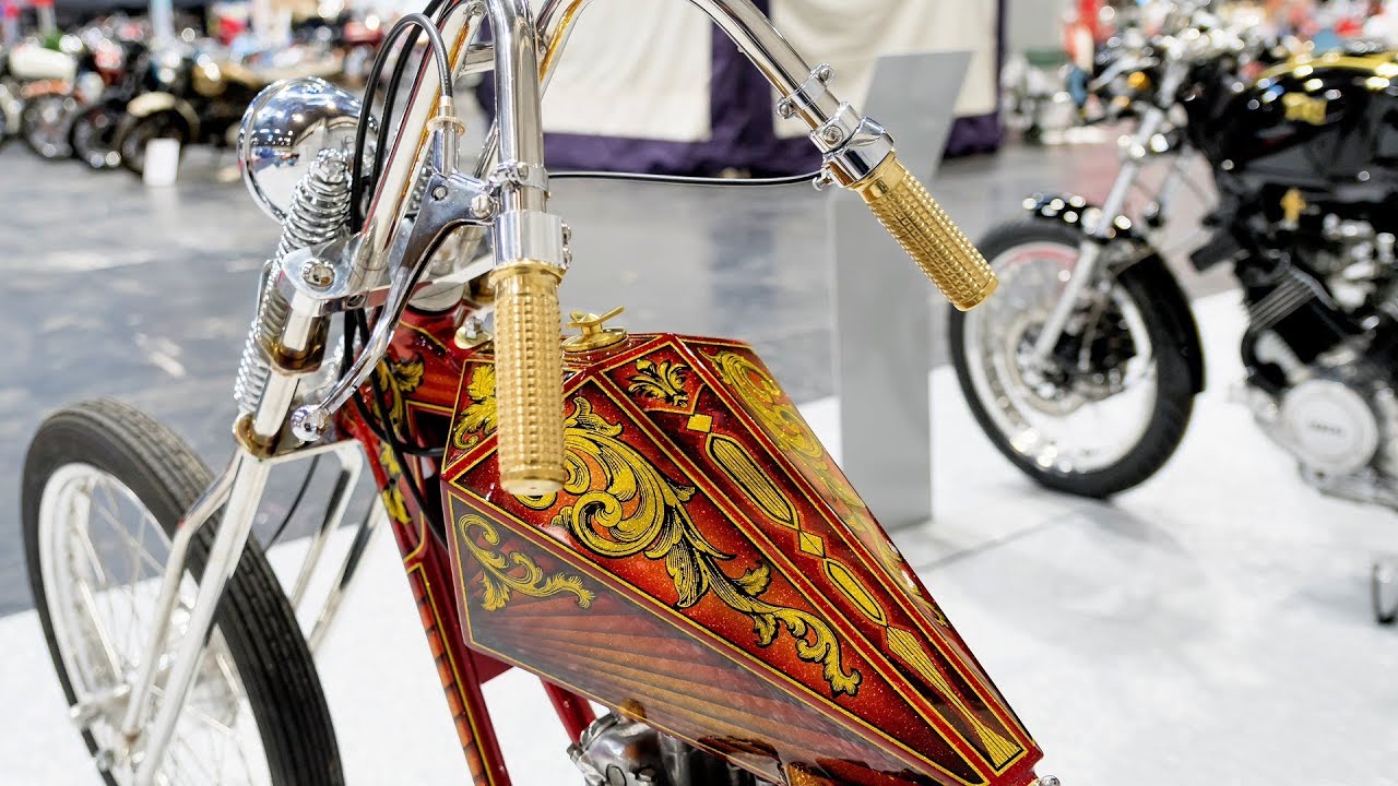 Henry Coles chopper at NEC Classic motor show - YouTube