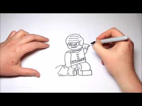 Easy How To Draw Lego DC Robin For Kids - YouTube