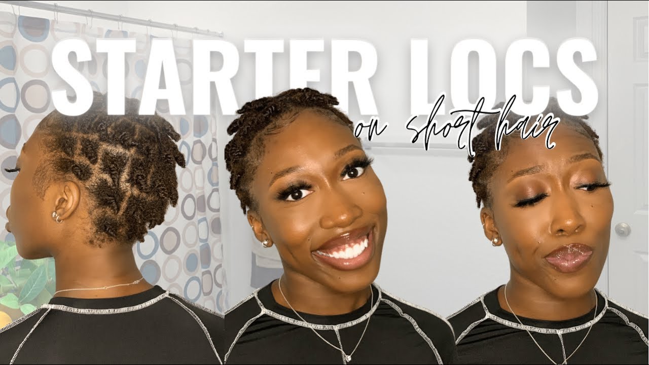 Two Strand Twist Starter Locs on Short Hair + Hair Journey - YouTube