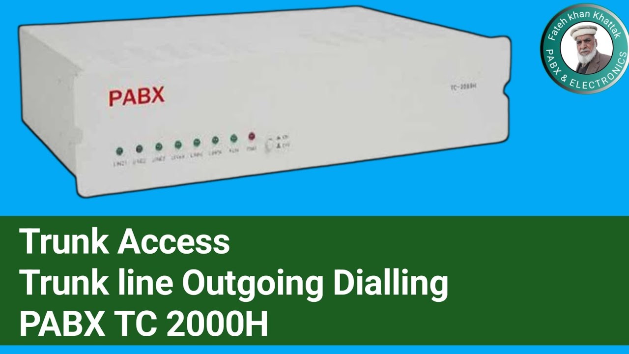 Trunk line Outgoing Calls Access | PABX TC-2000H - YouTube