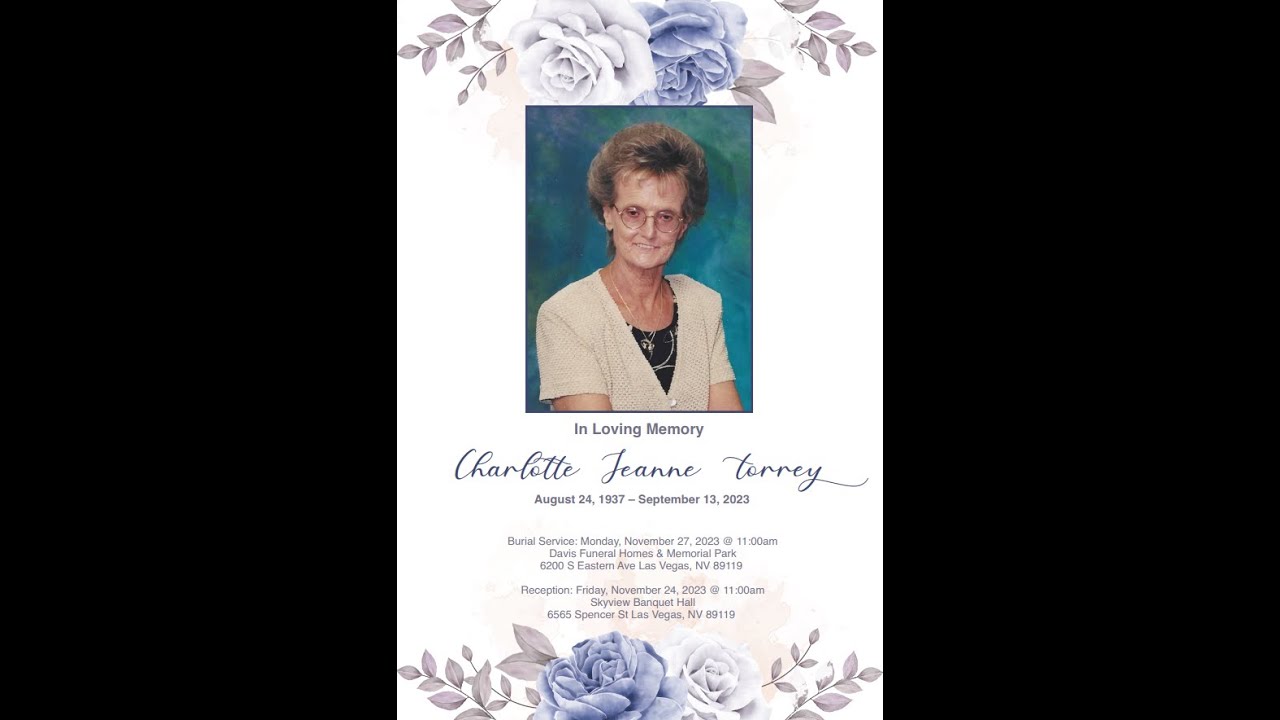 Celebration of Life [Charlotte Jeanne Torrey] - YouTube