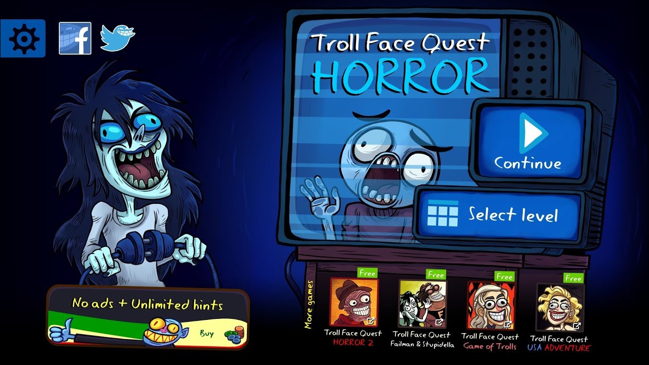 Troll face quest horror level 17 . End of part 1 - YouTube