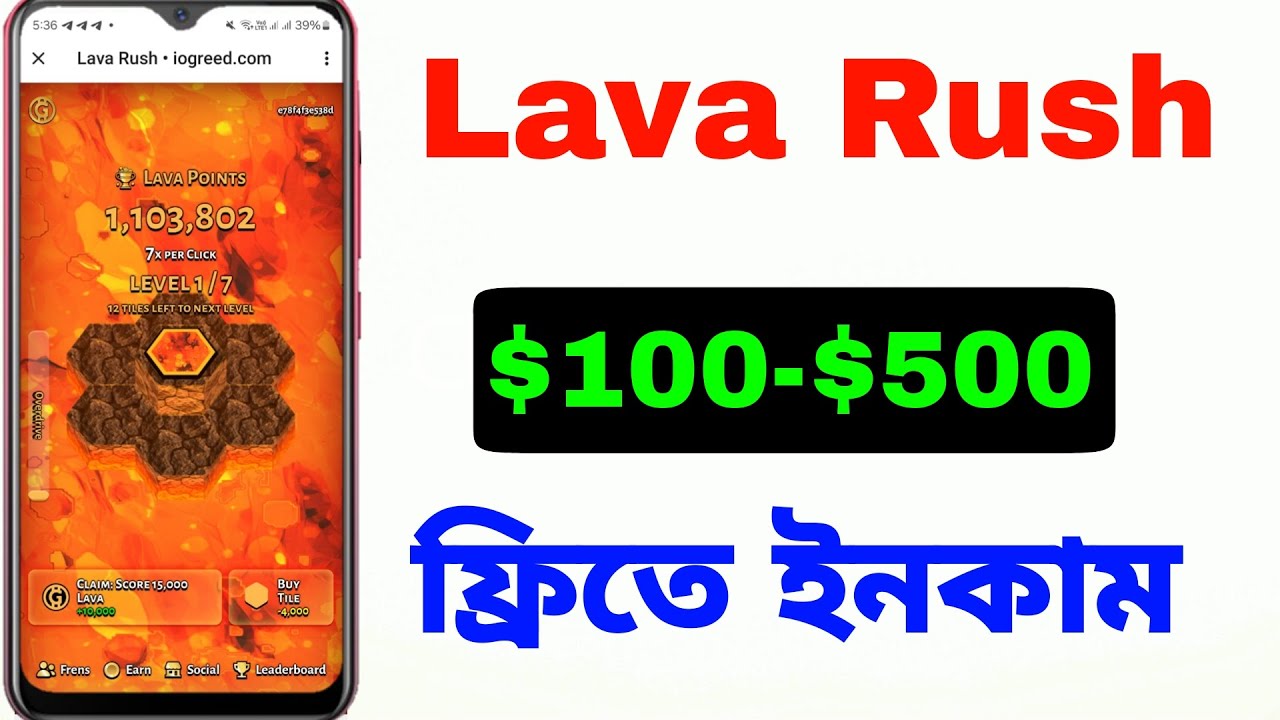 Lava Rush Telegram Bot Mining | New Mining App 2024 | Greed Token Earn ...