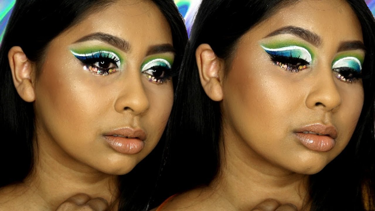 FESTIVAL MAKEUP | OCEAN COLOURS - YouTube