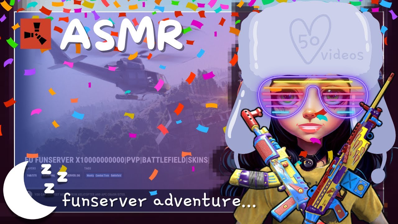 ASMR 🎧 I play Rust so you can fall asleep 💤 Funserver 1,000,000x 🥳 - YouTube