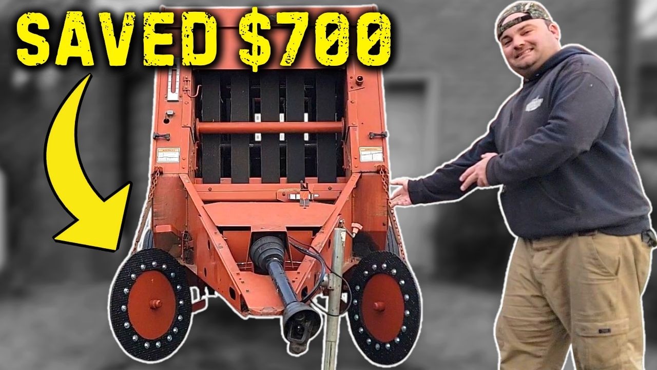 Making Gathering Wheels for Our Round Baler | Hesston 530 - YouTube