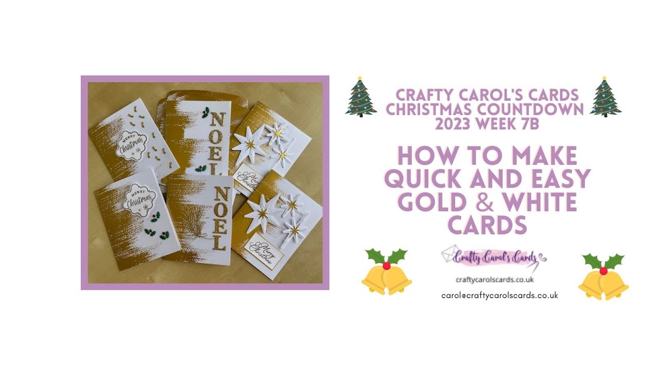 How to make quick and easy gold and white cards - YouTube