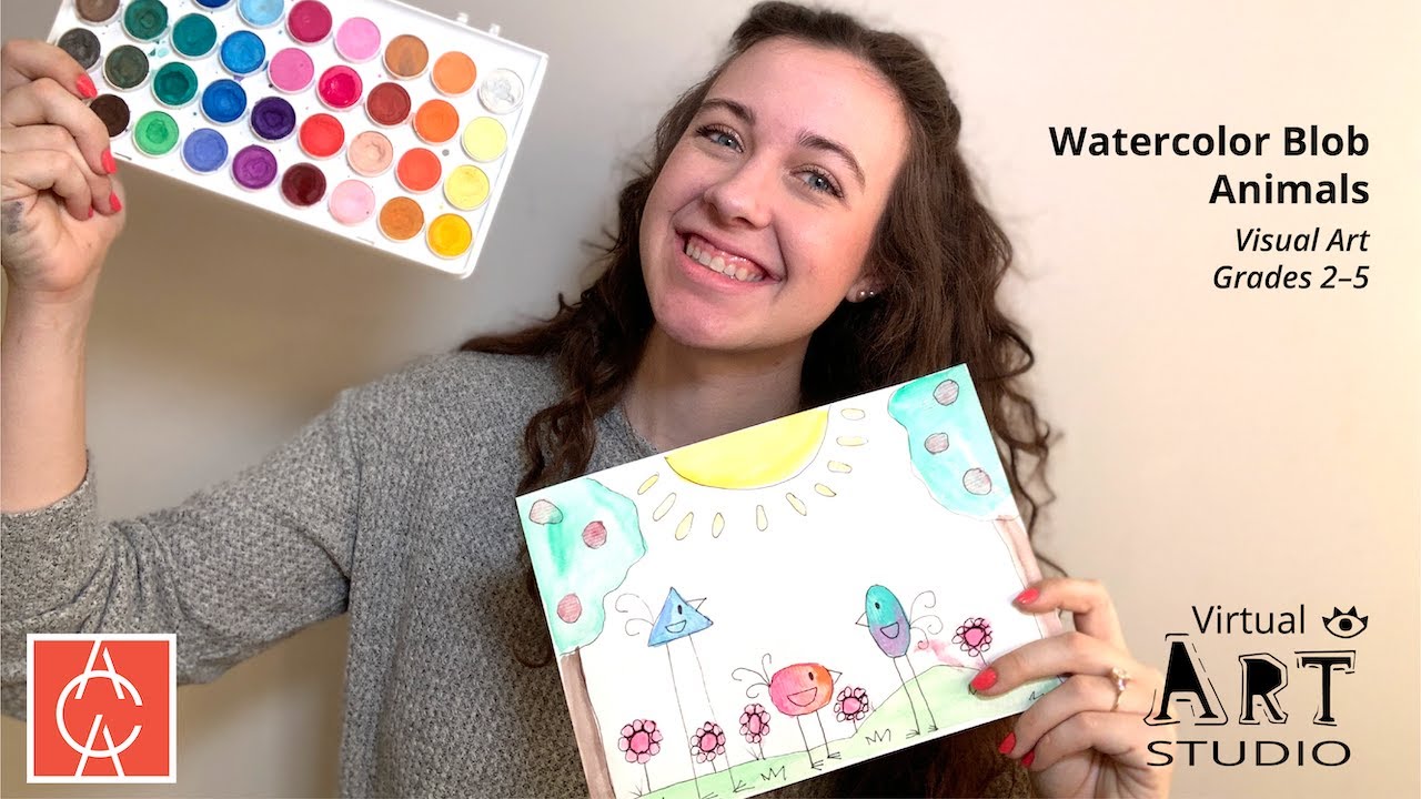 Watercolor Blob Animals (S2:E3) - YouTube