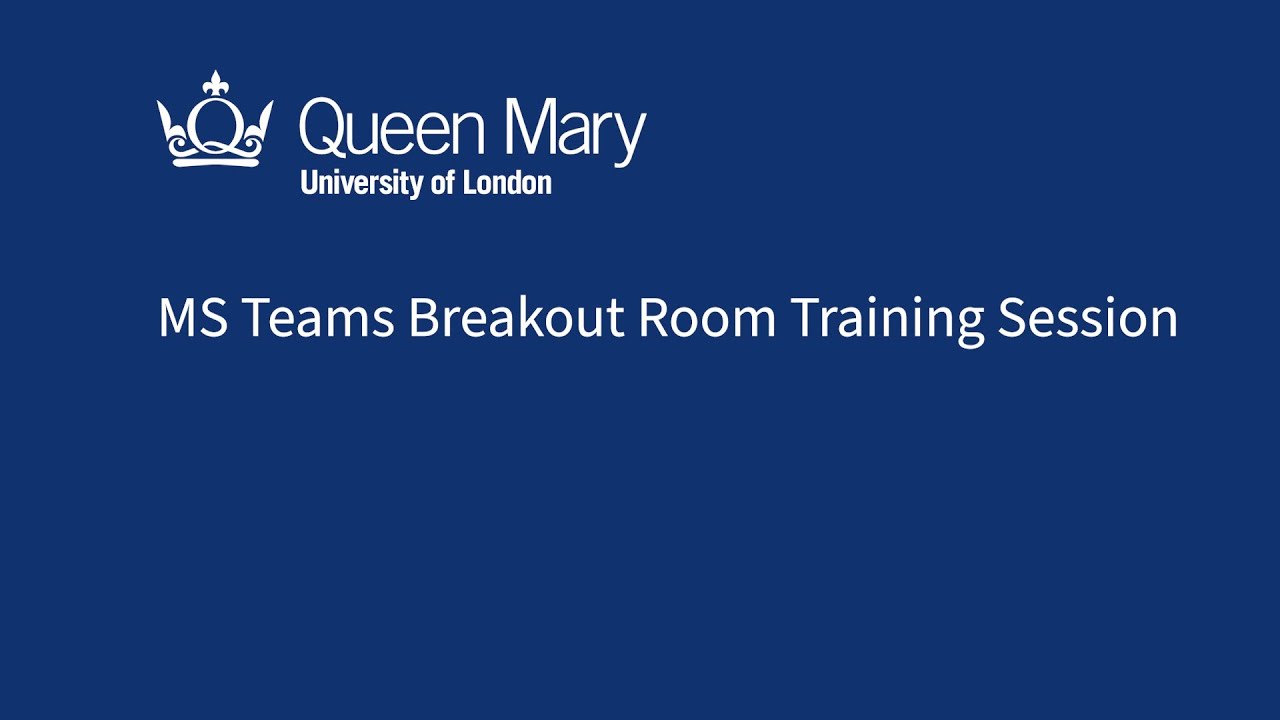 Teams breakout rooms training session - YouTube