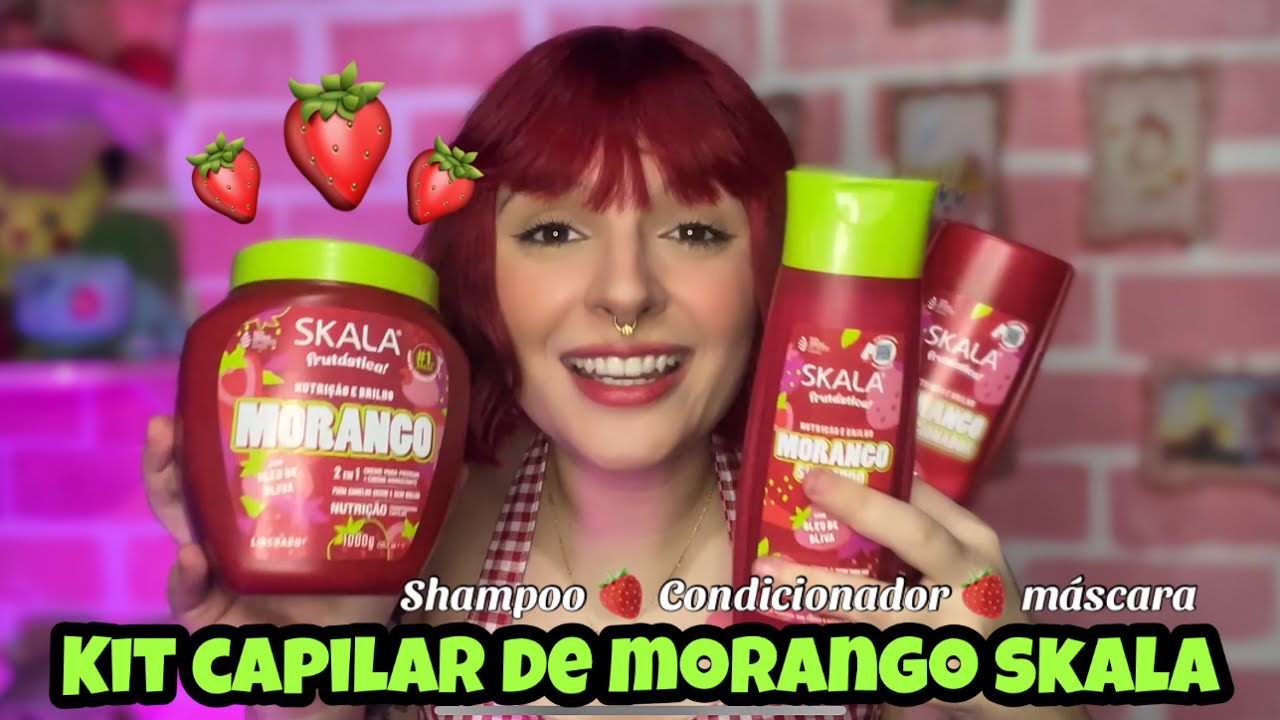 Testei e amei o Kit Capilar de Morango Skala Frutástica 🍓 - YouTube