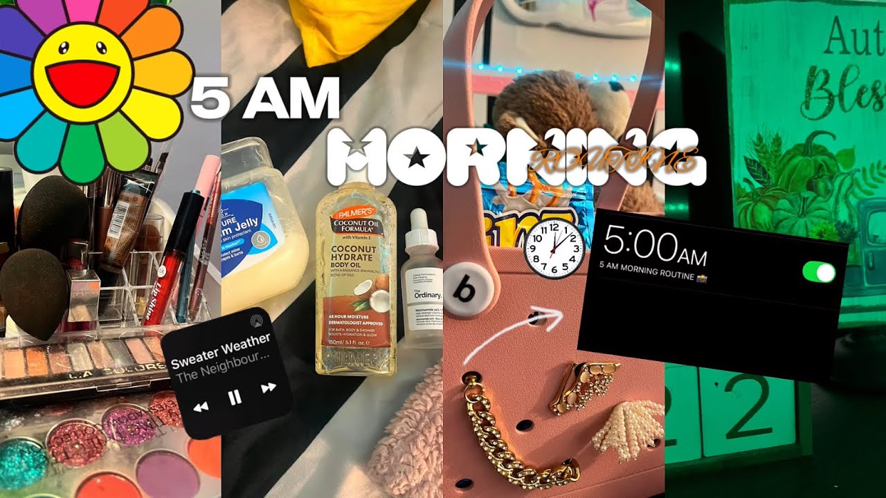 5 AM MORNING ROUTINE (SCHOOL-EDITION ) 🌸making bed , hygiene , new ...
