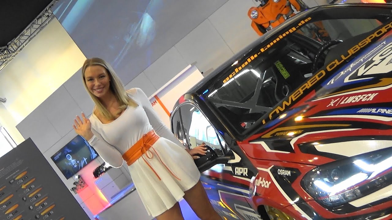 VW Golf GTI - Sexy Hostess - Osram - Essen Motor Show 2021 - YouTube