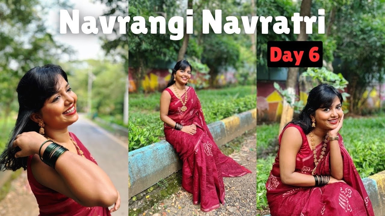 DAY 6 of NAVRANGI NAVRATRI | RED | FESTIVE STYLING & MAKEUP | MARATHI ...