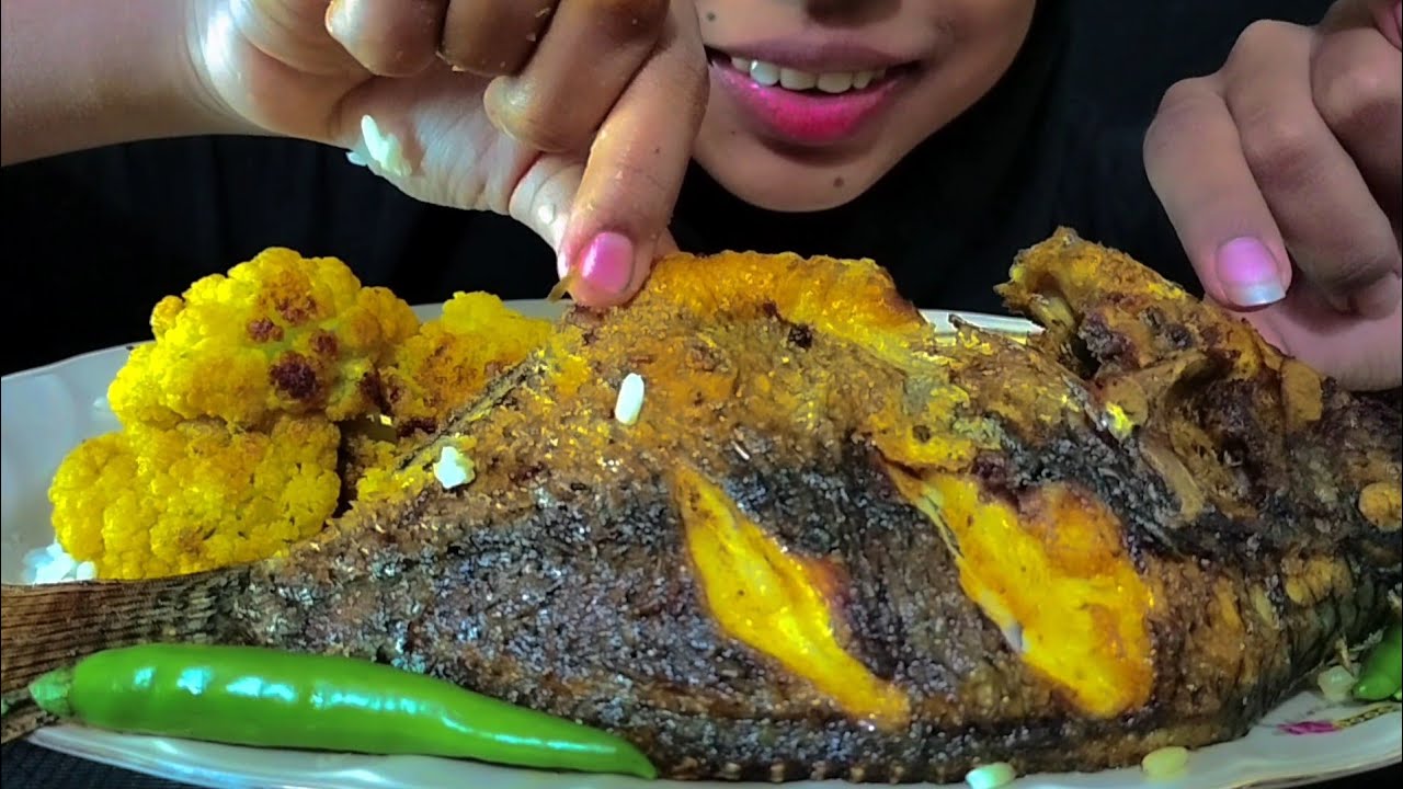 ASMR SPECIAL BIG TELAPIYA FISH #mukbang #rice - YouTube