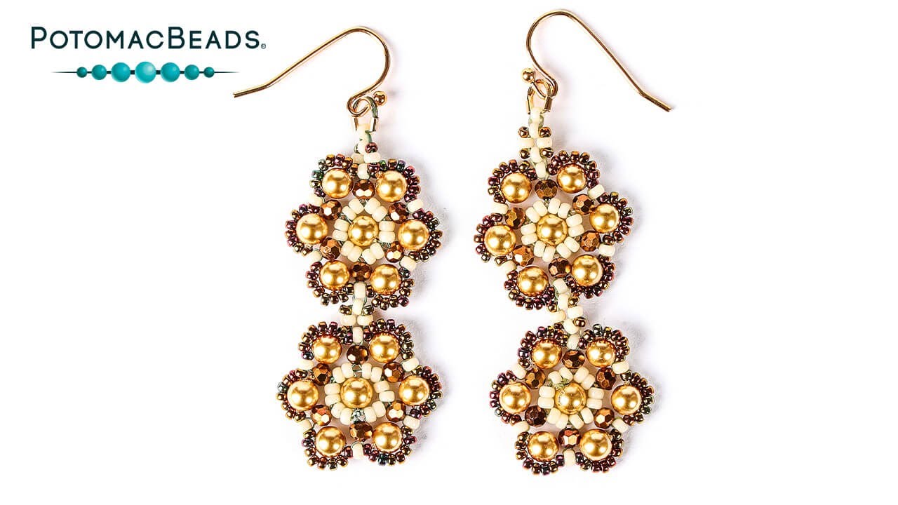 Inside Out Flower Component Earrings - DIY Jewelry Making Tutorial by PotomacBeads - YouTube