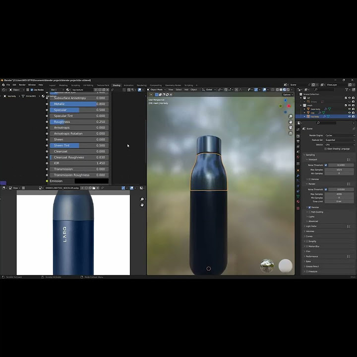 blender bottle workflow - YouTube