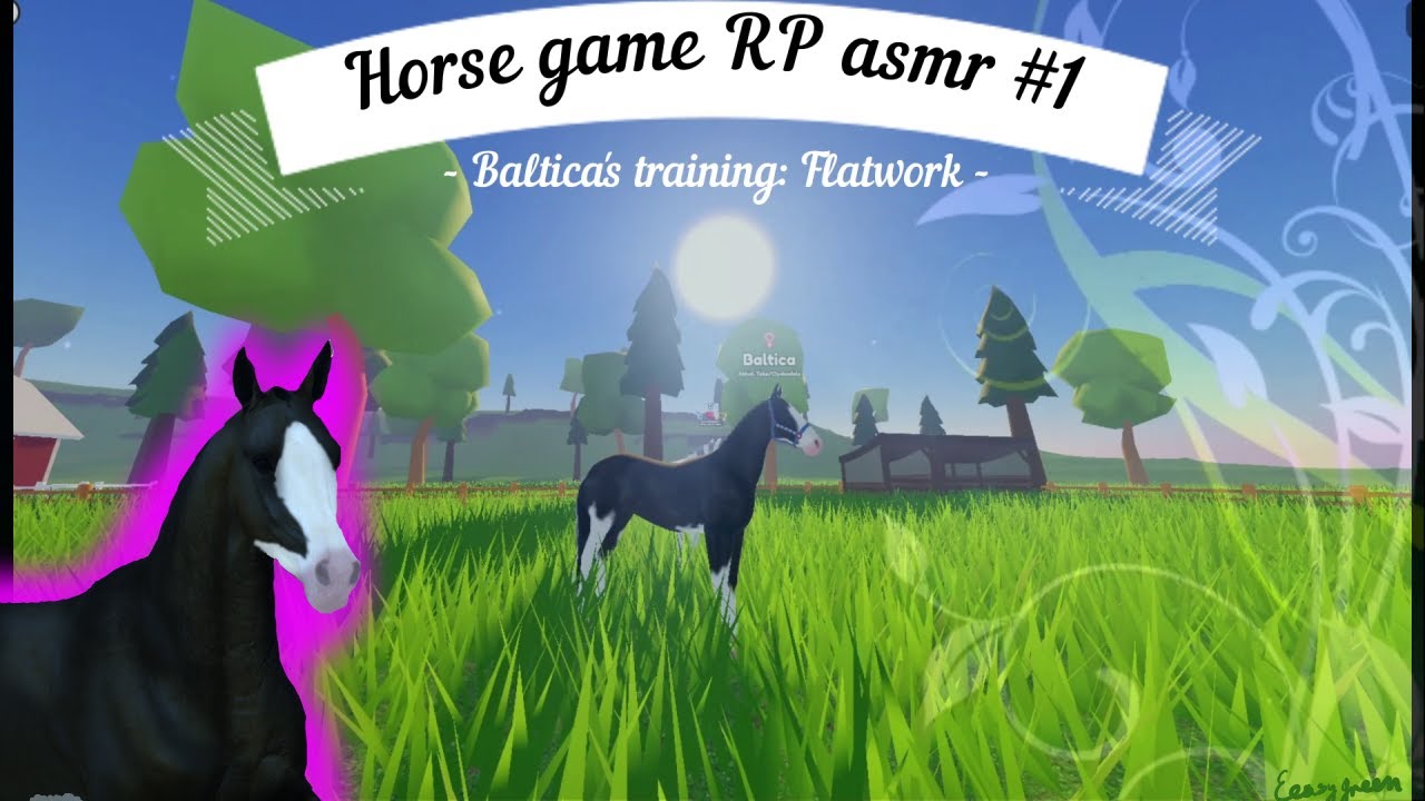 Horse Game Rp ASMR (Wild Horse Islands) || #1 || Black sabino Akhal ...