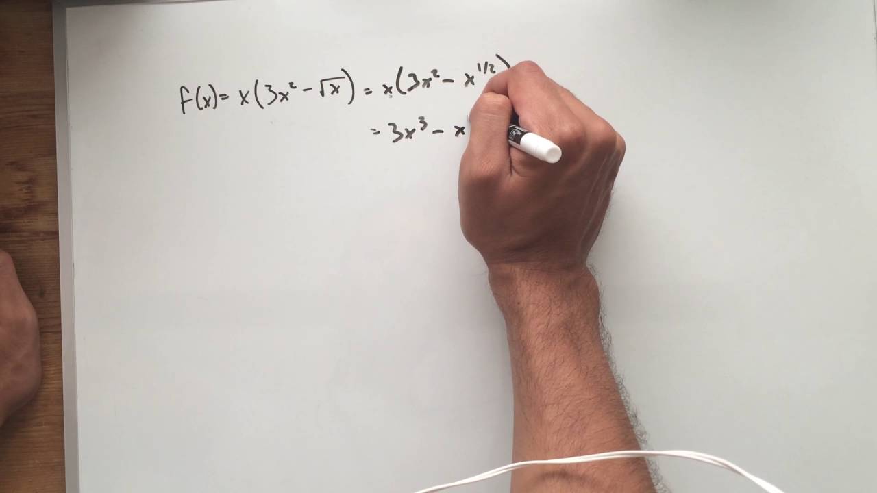 Using Distributive Property to Use Power Rule to Find a Derivative ...