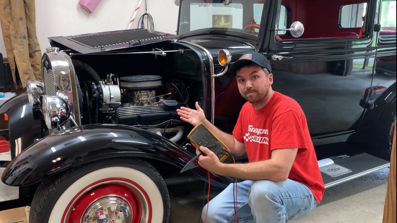 Working On A Ford Model A Street Rod (Battery Draw) - YouTube