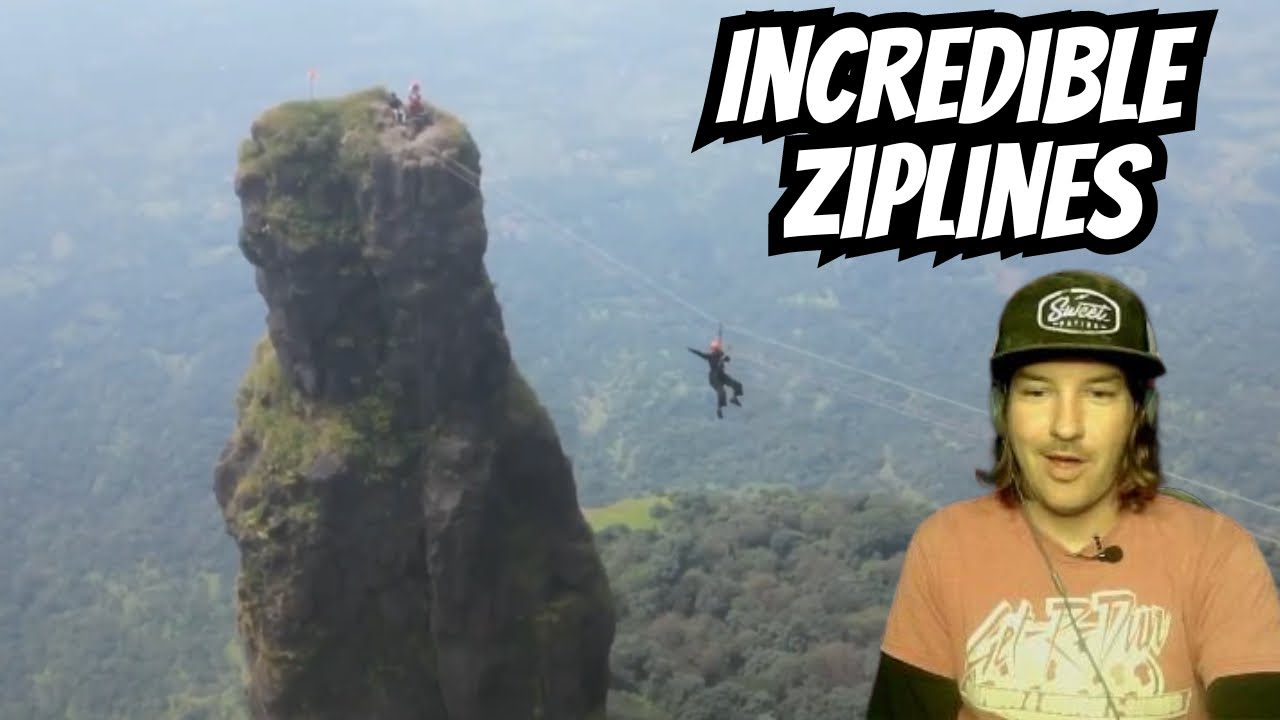 Top 5 Insane ZIPLINES around the WORLD! With a BONUS zip line | Reacts ...
