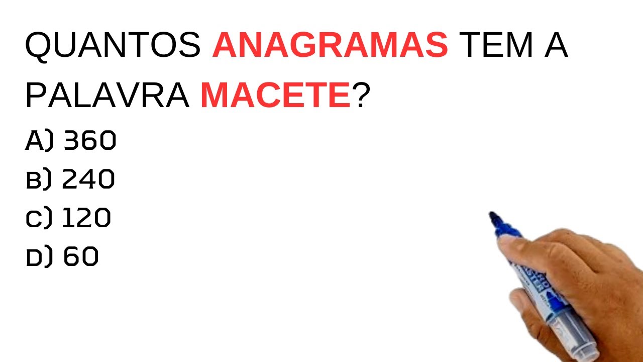Como calcular o número de anagramas - YouTube