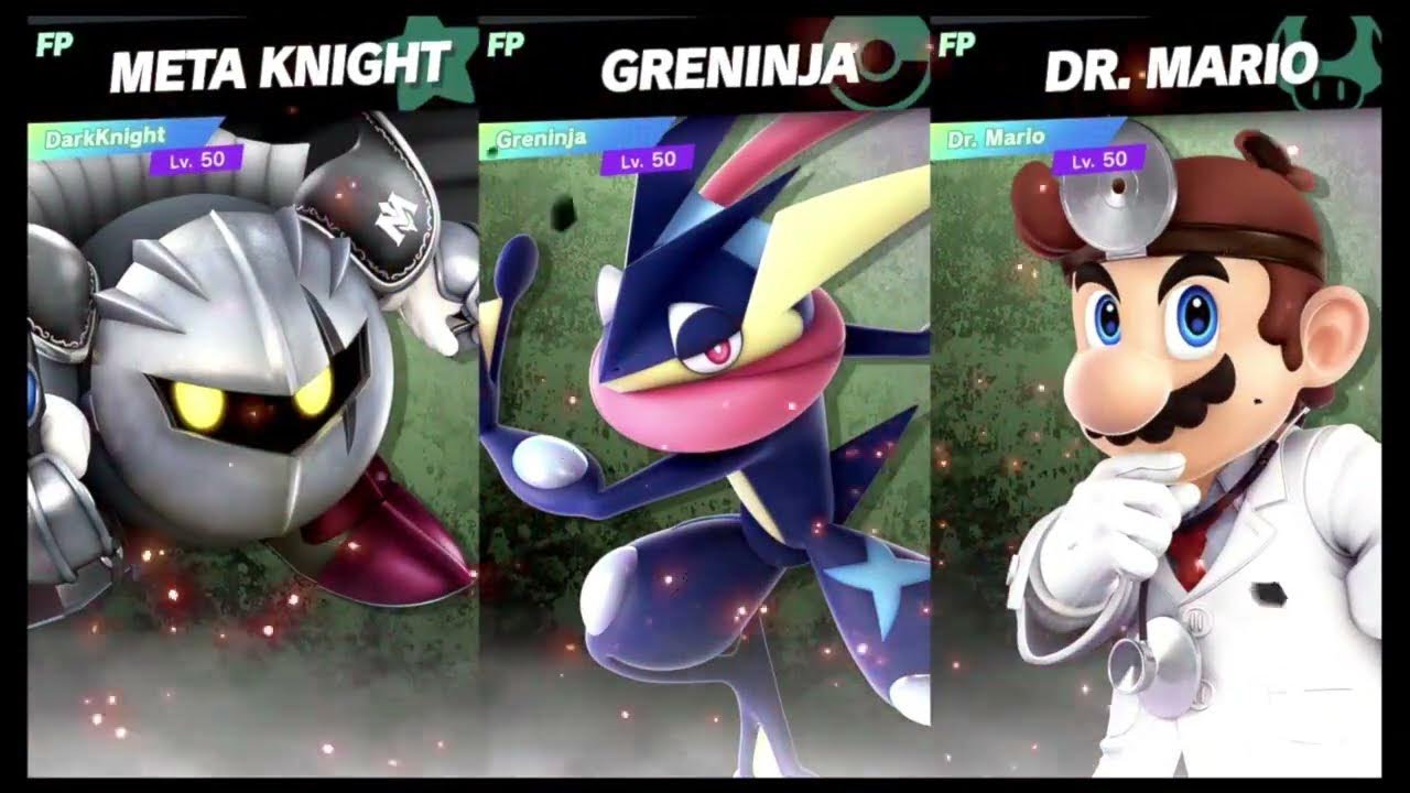 Super Smash Bros Ultimate Amiibo Fights – 11pm Finals Dark Meta Knight vs Greninja vs Dr Mario ...