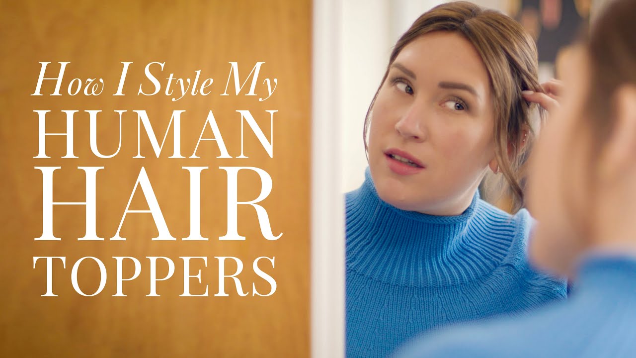 How I style My Human Hair Topper - YouTube
