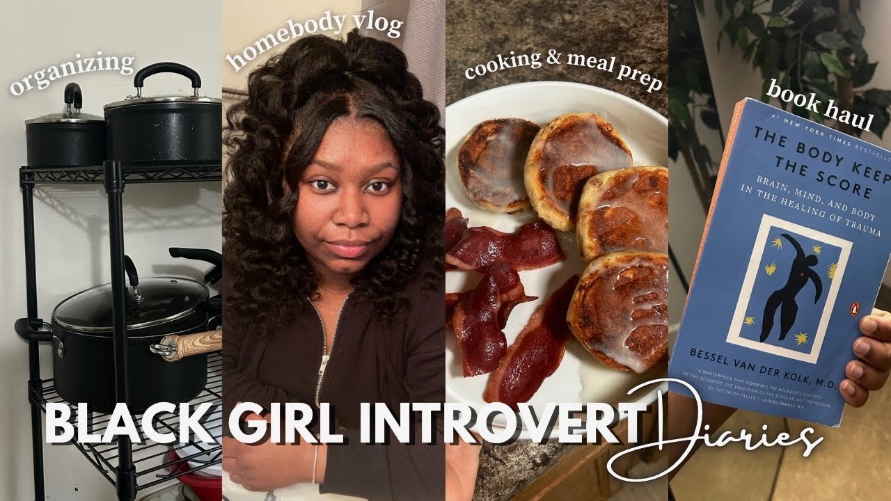 Black Girl Introvert Diaries ep. 7 | spring cleaning, organizing, meal ...