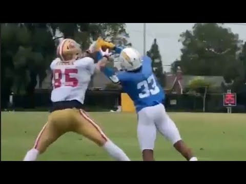 Derwin James vs George Kittle ends up In a Pick 6 Interception at ...